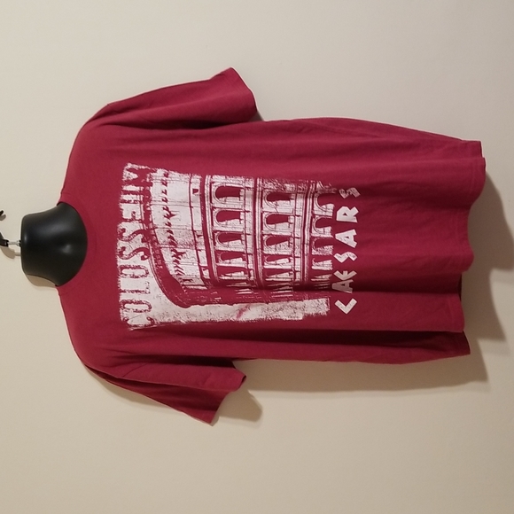Caesars | Shirts | Caesars Colosseum Mens Burgundy Xxl Tee Shirt | Poshmark